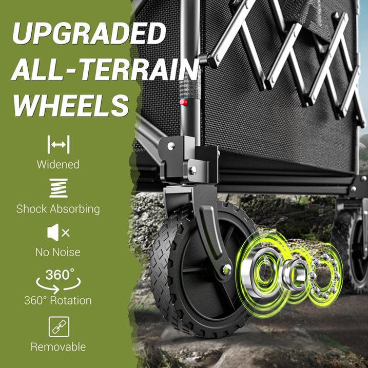 Extra Large Collapsible Garden Cart, Folding Camp Wagon Utility Carts ...